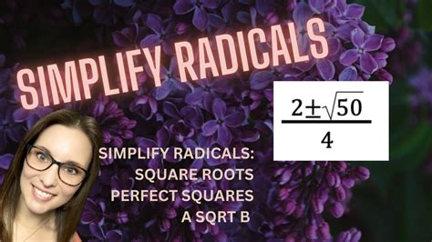Simplify Square Roots Youtube