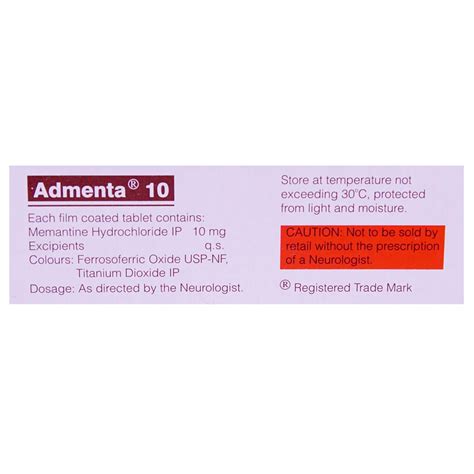Admenta 10 Tablet 10s Price Uses Side Effects Composition Apollo