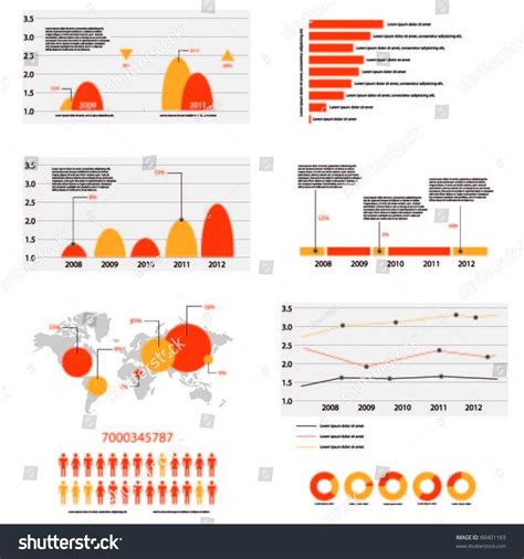 Infographic Vector Graphs Elements Vector Illustration Stock Vector Royalty Free 88401169