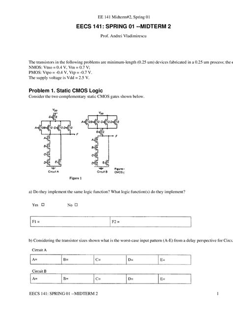 Complementary Static Introduction To Digital Integrated Circuits