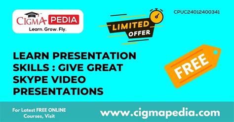Learn Presentation Skills Give Great Skype Video Presentations Free Udemy Course Cigma Pedia