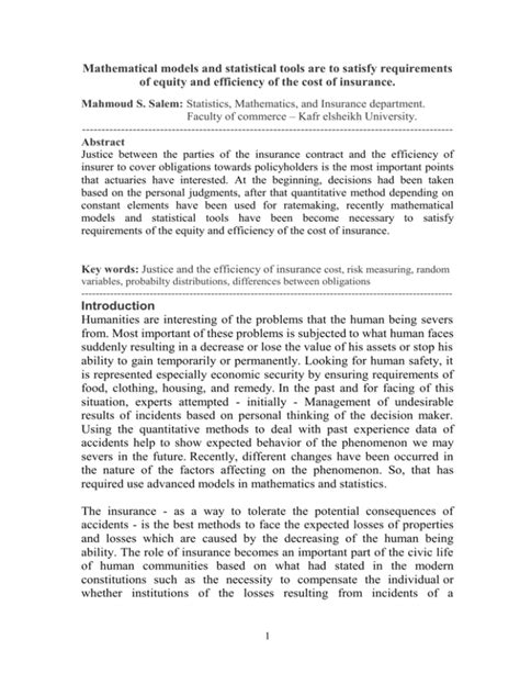 Mathematical Models And Statistical Tools Are To Achieve Requirements