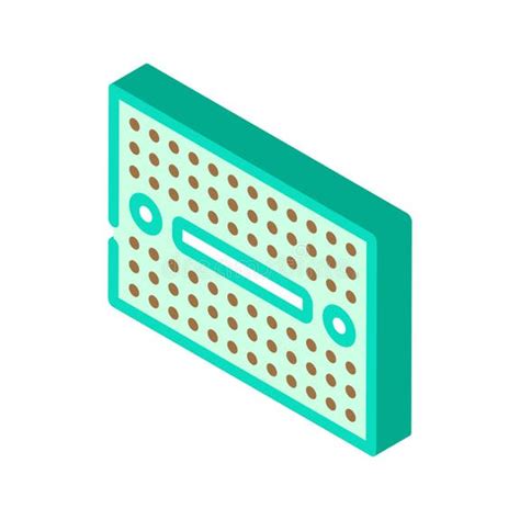 Breadboard Prototyping Electronics Isometric Icon Vector Illustration Stock Vector
