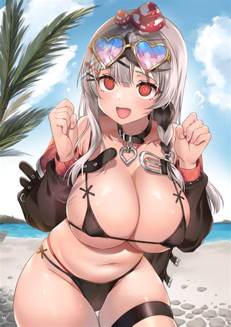 Rule 34 1girls 2d D Arms Bare Shoulders Beach Belly Belly Button Big Boobs Big Breasts