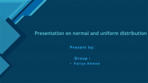 Presentation On Normal And Uniform Distributionpptx
