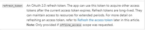 oauth 2 0 not getting refresh token microsoft qanda