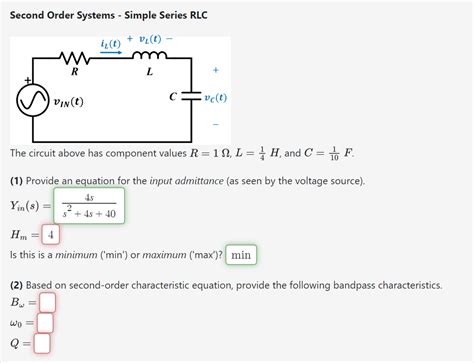 Solved In This Simple Rlc Circuit Find The Value Of