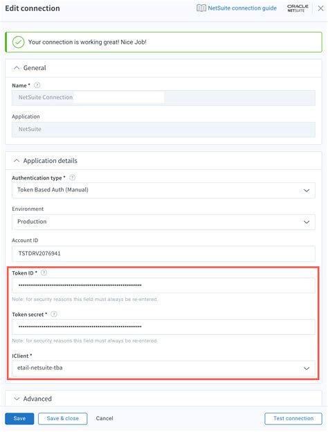 Change NetSuite Connection From Basic To Token Based Authentication Manual Or Automatic