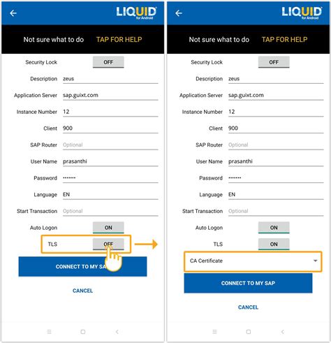 Enabling TLS Displays The CA Certificate Option Click On The CA Certificate Option And Then