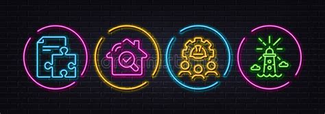 Inspect Engineering Team And Strategy Minimal Line Icons For Web