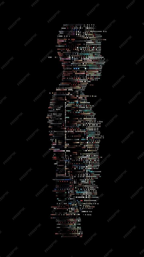 Premium Photo Man Standing In Front Of Computer Screen With Different