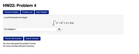 Solved Hw22 Problem 4 Previous Problem Problem List Next