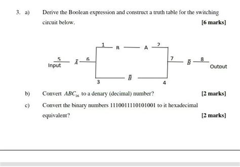 Solved 3 A Derive The Boolean Expression And Construct A
