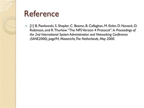 The Nfs Version 4 Protocol Ppt