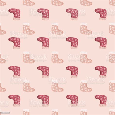 옅은 분홍색 톤의 크리스마스 선물 양말 요소로 장식적인 매끄러운 패턴 겨울 배경 0명에 대한 스톡 벡터 아트 및 기타 이미지 0명 12월 겨울 Istock