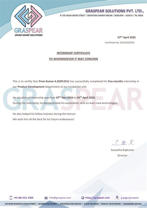 Thrilled To Share That Ive Successfully Completed A 5 Month Internship