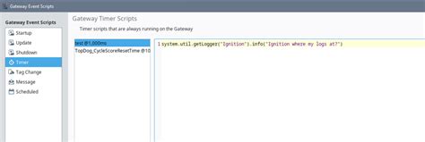Gateway Script Not Outputting Gateway Logs Ignition Inductive