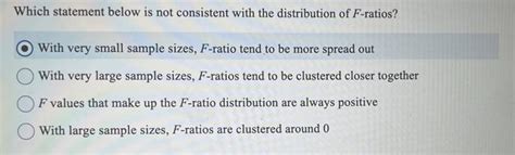 Solved Which Statement Below Is Not Consistent With The