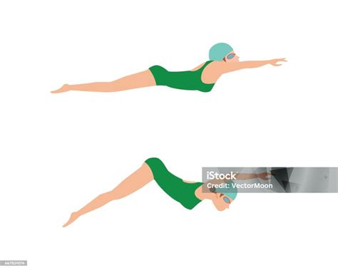 벡터 일러스트 레이 션 수영장 스포츠 운동 스타일 구성표 다른 수영 남자와 여자 수영의 건강한 생활방식에 대한 스톡 벡터 아트 및 기타 이미지 건강한 생활방식 경쟁