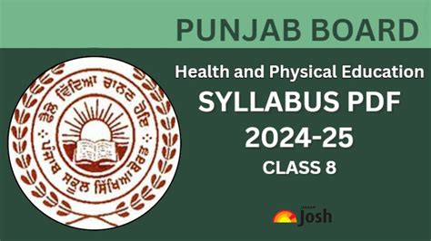 Pseb Class 8 Health And Physical Education Syllabus 2024 25 Download Syllabus Pdf For 2025