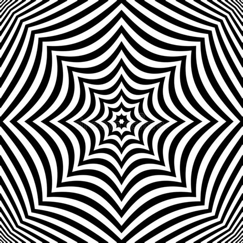 Abstract Geometric Symmetrical Op Art Pattern With Lines Texture Stock Vector Illustration Of