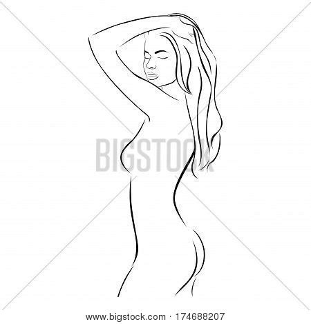 Side View Of Body Drawing