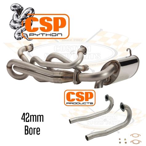CSP Karmann Ghia Python Exhaust Kit With J Tubes Type 1 Engine 42mm