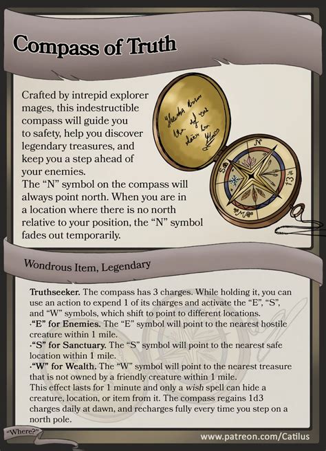 Compass Of Truth Dandd Item Dndhomebrew Post Imgur Dungeons And