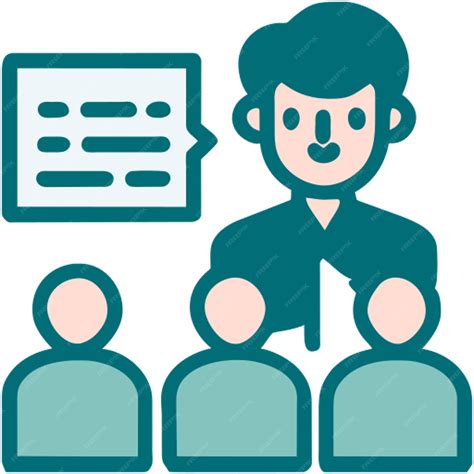 Premium Vector A Man Giving A Lecture Icon Colored Outline
