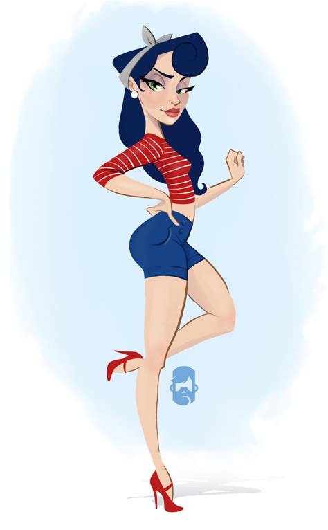 Sexy Cartoon Pin Up Girl