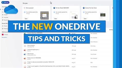 Microsoft Onedrive Tips And Tricks The All New Onedrive Youtube