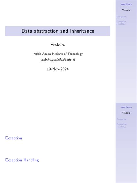 Exception Pdf Inheritance Object Oriented Programming Programming Paradigms