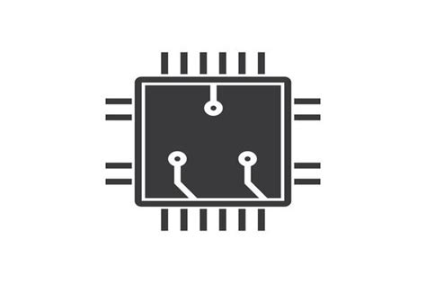 Circuit Board Line Cpu Chip Icon Logo Graphic By Juliochaniago Creative Fabrica