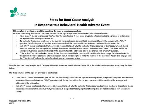 Free 40 Effective Root Cause Analysis Templates Forms Examples Root