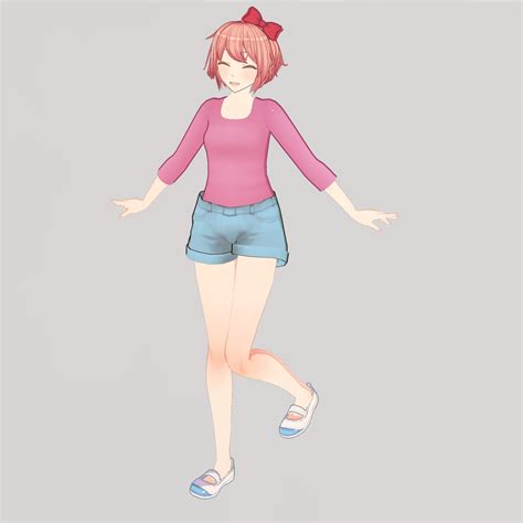 Mmd X Ddlc Sayori Casual Model Wip By Sayori Sunshine On Deviantart
