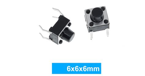 Pulsador Micro Switch Dip 6x6x6mm Push Button X 10 Unidades Yorobotics