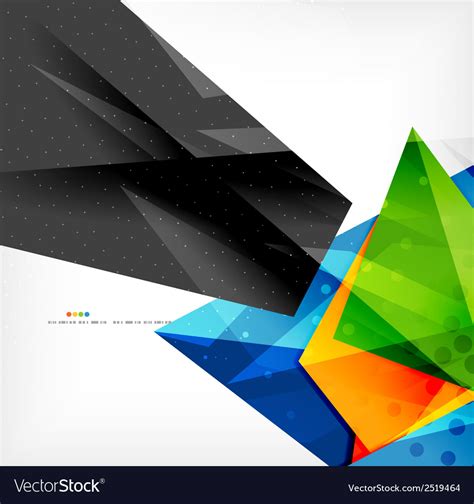 Abstract Colorful Overlapping Composition Vector Image