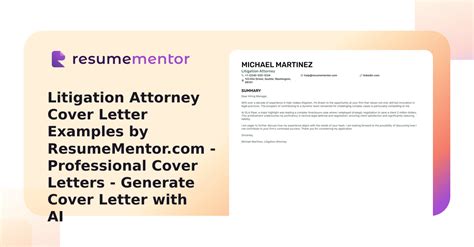 Litigation Attorney Cover Letter Examples By