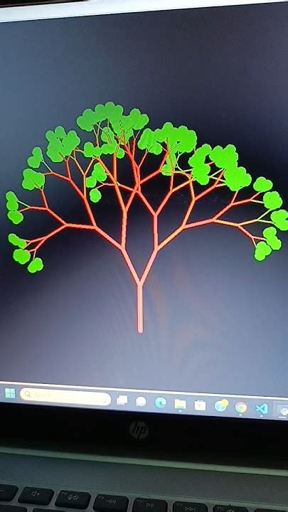 Tree Graphics 🌳 Using Python 🐍 Programming Shorts Programminglanguage