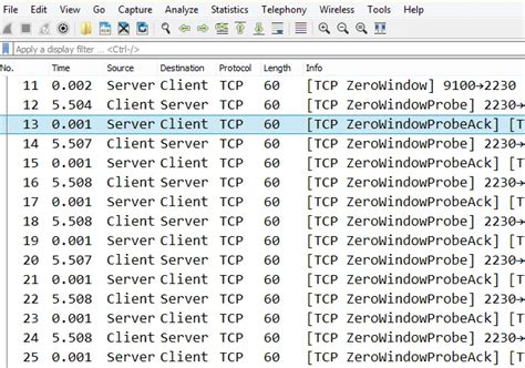 Network Analysis Tcp Window Size