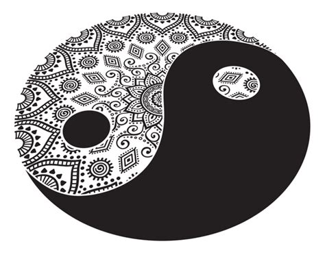 Mandala Yin Yang Mandala Kilimėlis „tenstickers