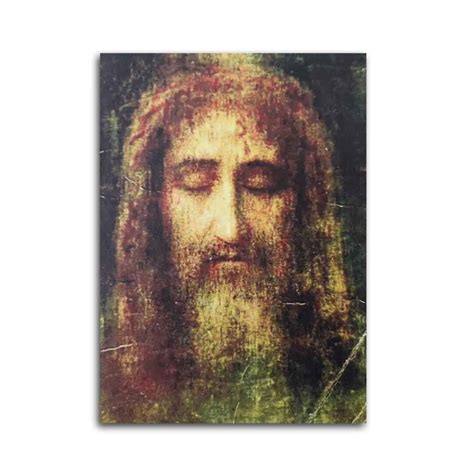 Real Face Of Jesus The Shroud Of Turin Canvas Or Poster Print Religious