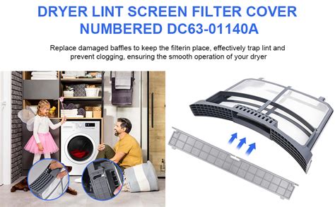 Dc63 01140a Dryer Lint Screen Filter Cover Fit For Samsung
