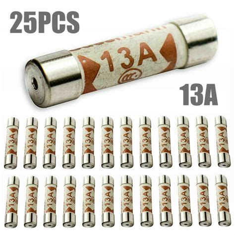 13a 250v Ceramic Fuse 6x25mm Cartridge Fast Blow Tube For Power Strip Experiment Circuit