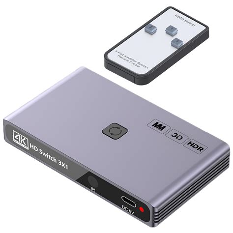 Amazon Com MMOBIEL 4K 60Hz HDMI Switch 3 In 1 Out HDMI Bidirectional Splitter HDMI Hub