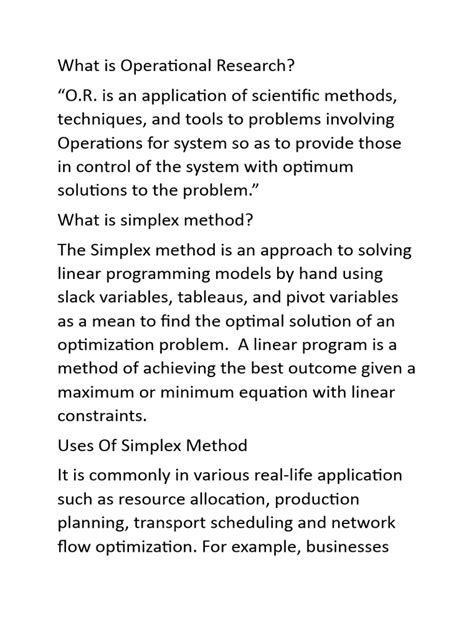 What Is Operational Research Pdf