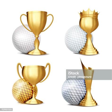 골프 게임 상의 설정된 벡터입니다 골프 공 골든 컵입니다 현대 골프 대회입니다 스포츠 프로 모션에 대 한 디자인입니다 증명서 졸업장입니다 스포츠 이벤트 발표입니다 배너 광고