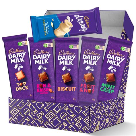 Cadbury Slabs Chocolate Box 6 Piece Assortment Of Premium