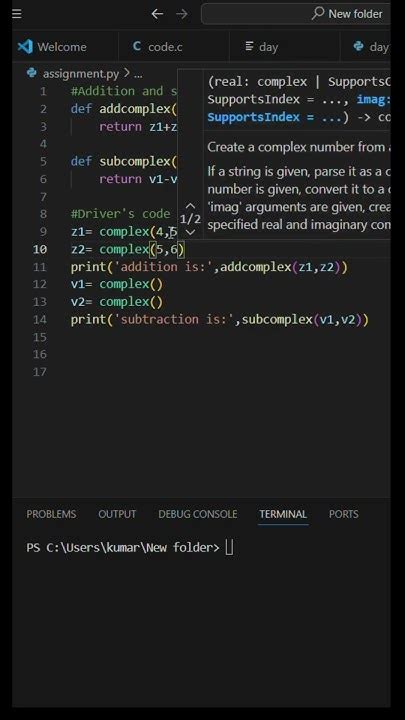 Python Program For Addition And Subtraction Of Complex Numberspython Codecoderprogramming