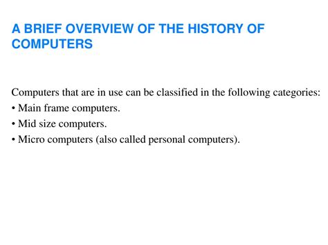 PPT CHAPTER 1 AN OVERVIEW OF COMPUTERS AND PROGRAMMING LANGUAGES